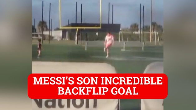 Lionel Messi's son Ciro scores an incredible backflip goal - MARCA TV ...