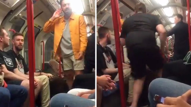 Chelsea fan pushed off a train for his non-stop singing | MARCA in English