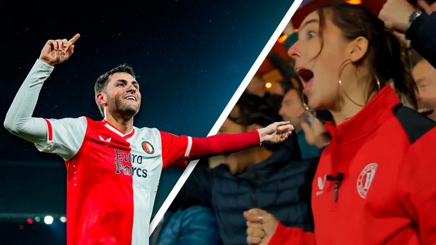 Santiago Giménez: La viral reacción de Fer Serrano en Feyenoord Stadium ...