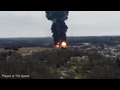 Drone footage shows dramatic Ohio train explosion | Marca