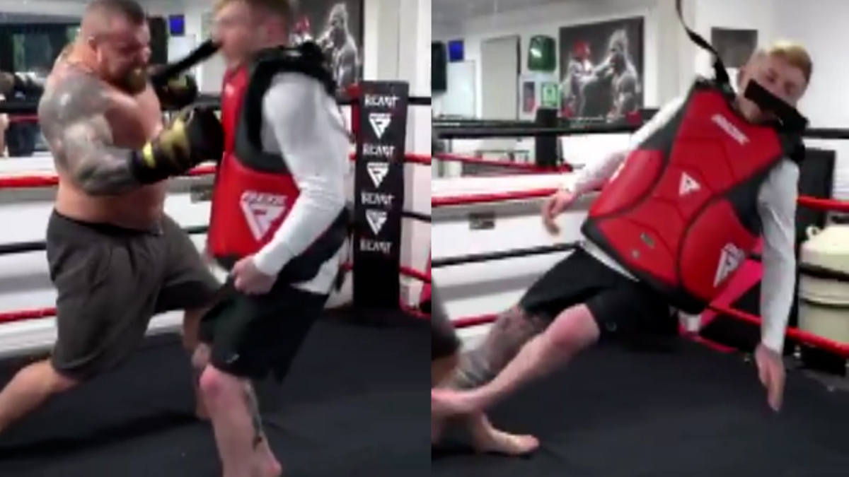 Boxing: Eddie Hall, formely the world's strongest man, floors Olympic ...