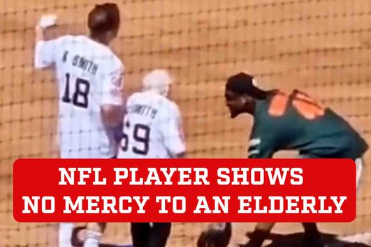 John Kelly Jr shows no mercy to an eldery in charity softball game ...