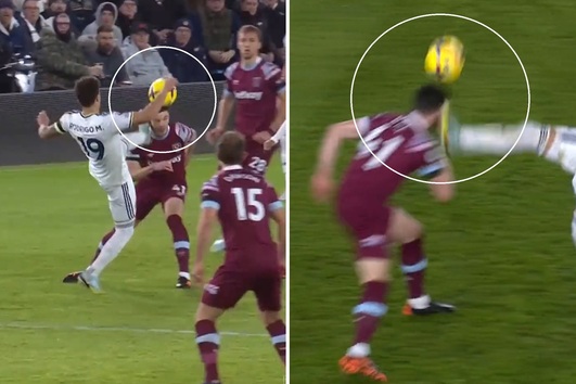 La peligrosa entrada de Rodrigo a Rice: ¡Le clava los tacos en la oreja ...