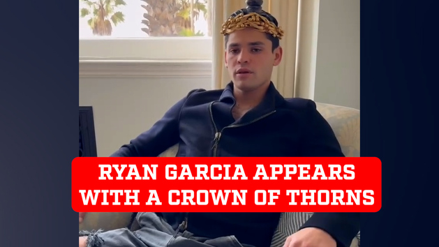 Ryan Garcia appears with a crown of thorns, fans believe he has been ...