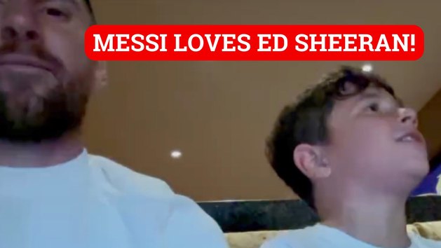 Leo Messi sings Ed Sheeran with his sons Mateo and Ciro - MARCA TV English
