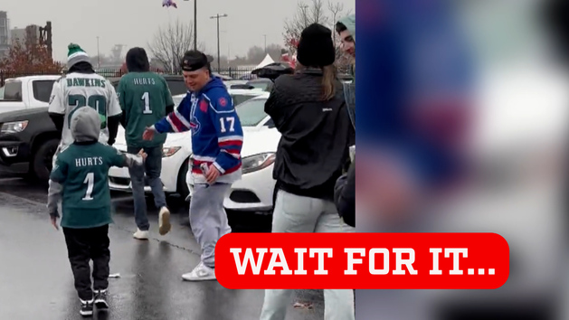 Young Eagles gives Bills supporter the middle finger in viral post game ...