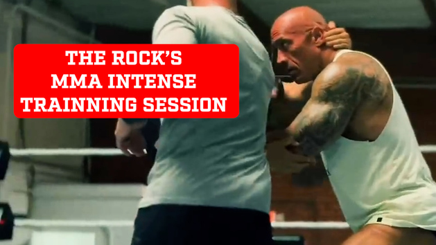 The Rock looks massive and stronger during MMA trainning session ...
