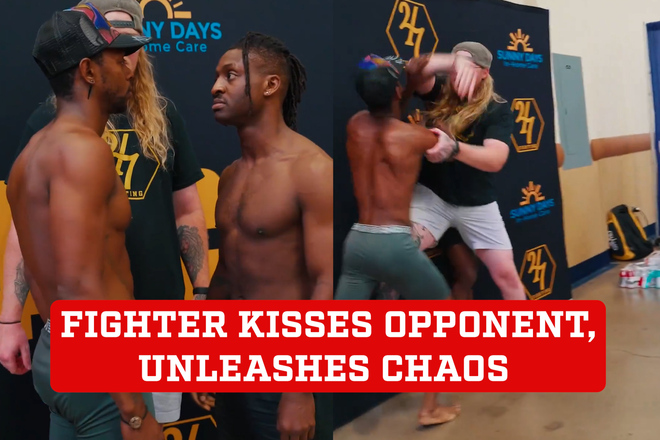 Fighter kisses opponent and unleashes chaos before cage match | Marca