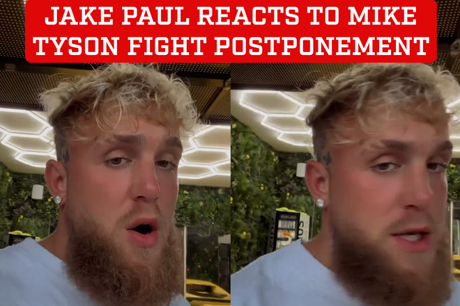 Jake Paul's shifting reaction after the announcement of the postponed ...