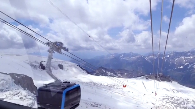 Un nuevo teleférico conecta Suiza e Italia a través de los Alpes ...
